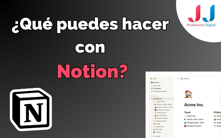 ¿Qué se puede hacer con Notion?